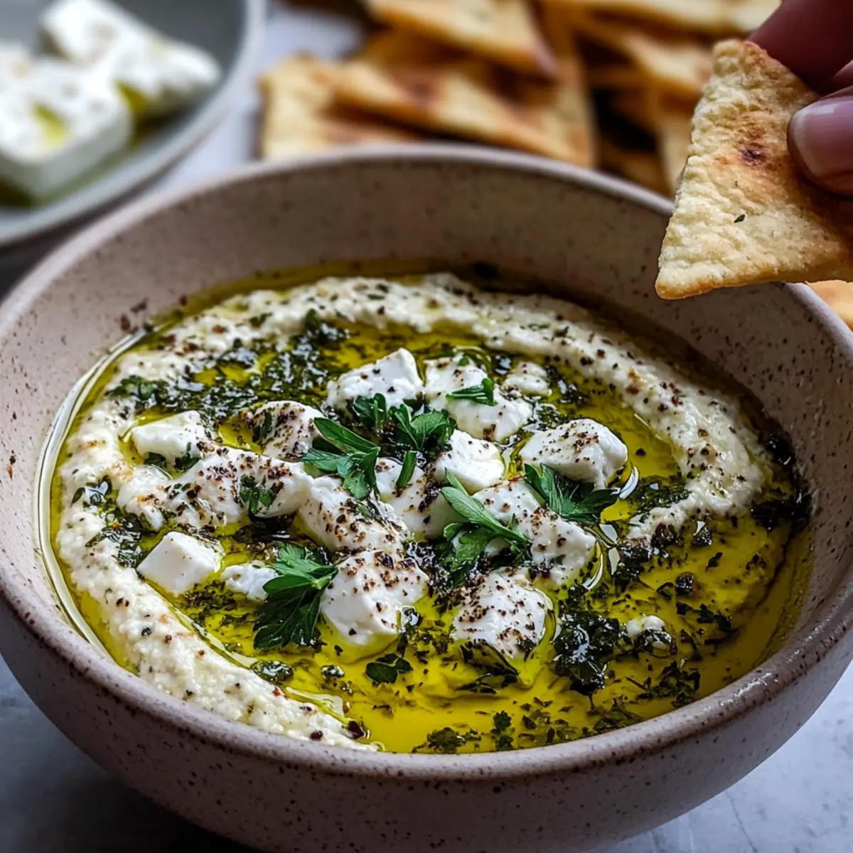 Creamy Herb and Feta Olive Oil Dip Recipe for Effortless Flavor