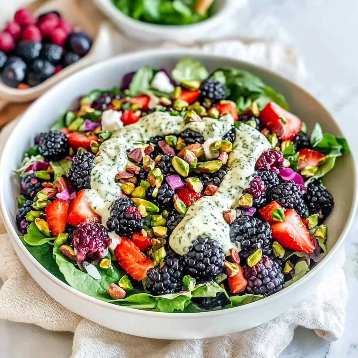Berry Salad with Creamy Lemon Herb Dressing That Refreshes You